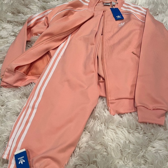 adidas | Pants & Jumpsuits | Adidas Tracksuit In Peach | Poshmark